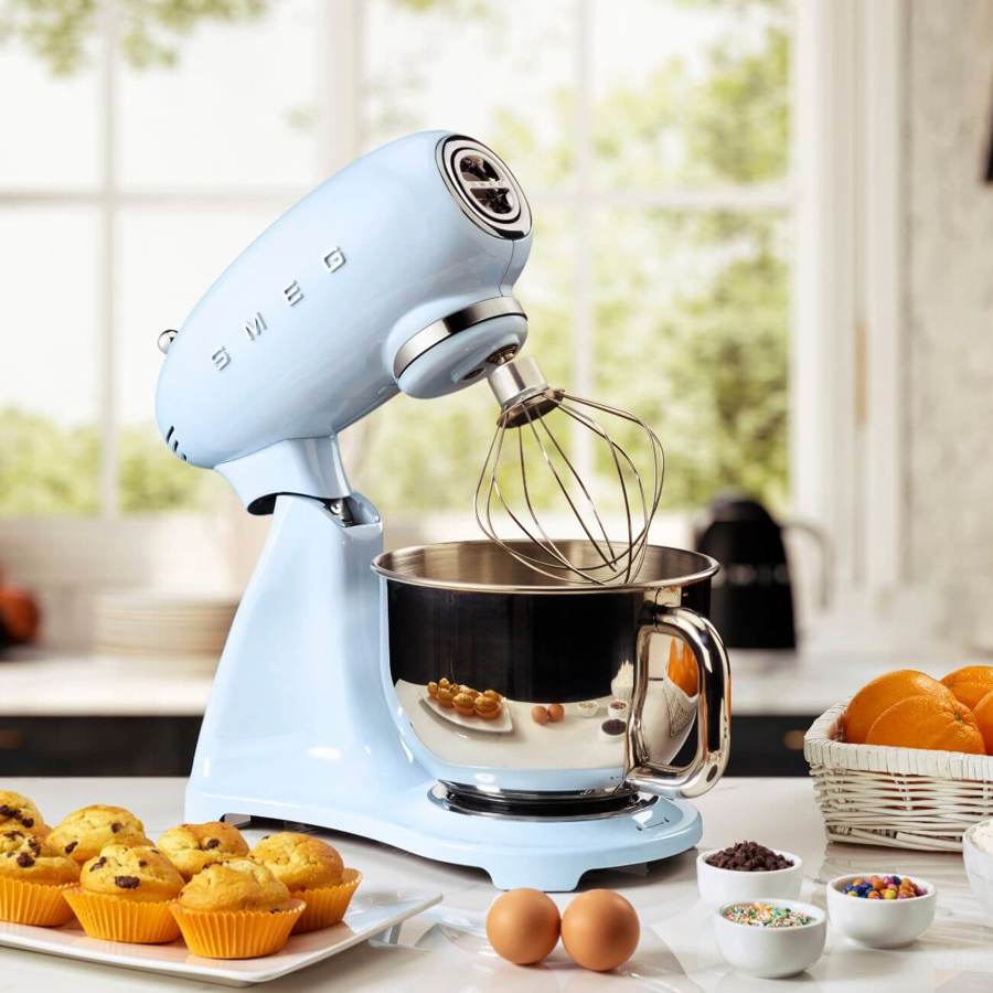 Smeg SMF03PBUK Pastel Blue Stand Mixer 4.8 Litres | Planetary Mixers